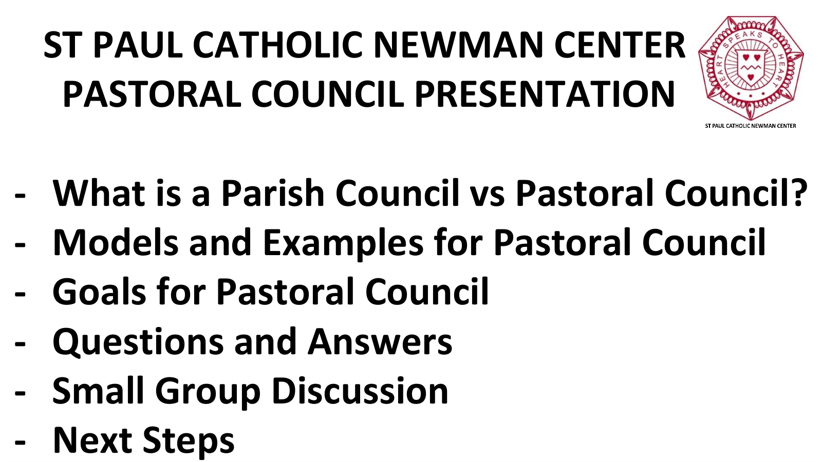 Pastoral Council Information | St. Paul Catholic Newman Center